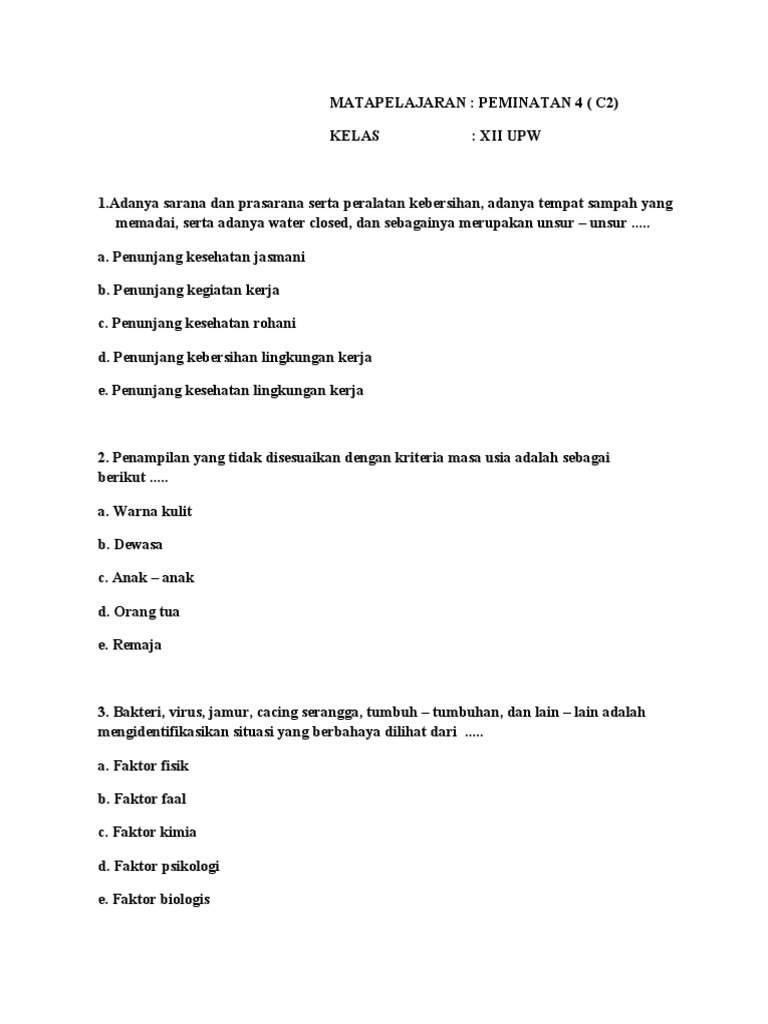 Peminatan 4 2021 (C2) | PDF