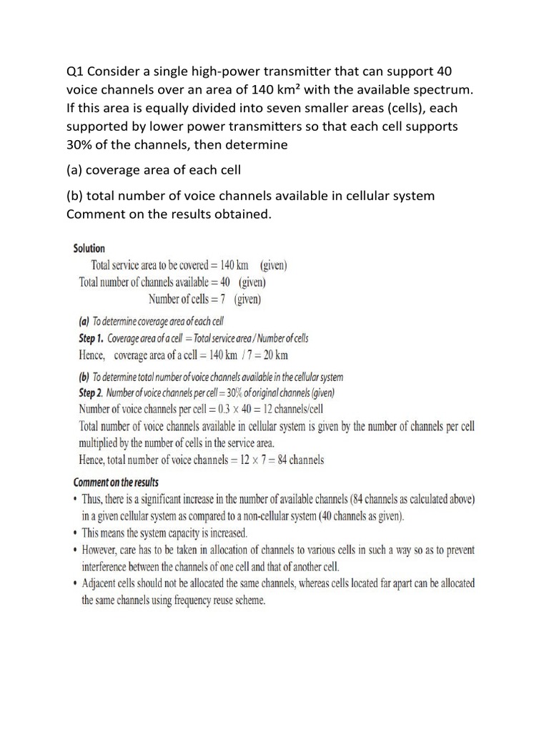 Cellular system capacity and traffic analysis | PDF | Cellular Network ...