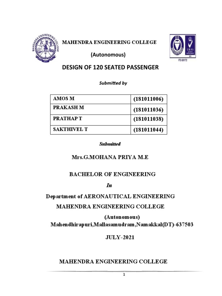 Design of 120 Seated Passenger Aircraft | PDF | Airfoil | Flap ...