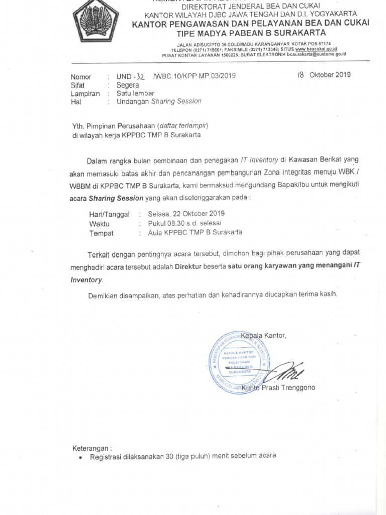 UND-32 Undangan Sharing Session | PDF