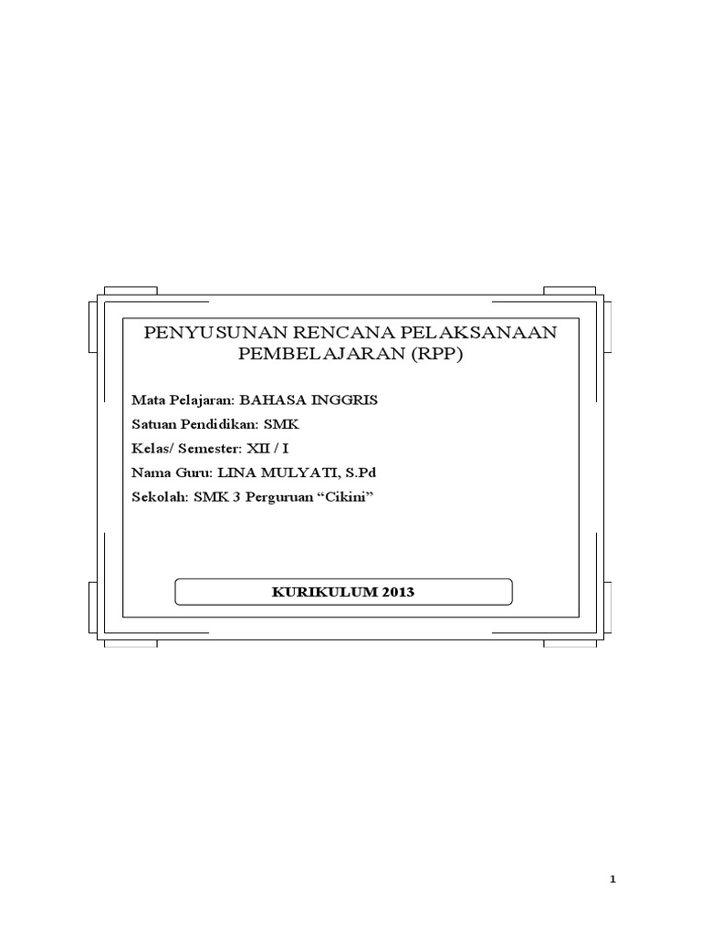 Penyusunan RPP Writing Report | PDF