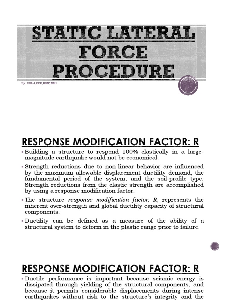 Part 2 - Static Lateral Force Procedure | PDF | Law | Science & Mathematics