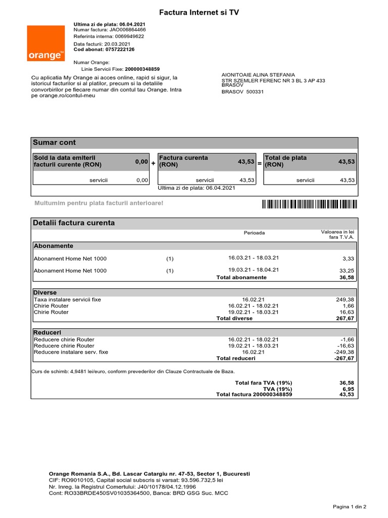 Factura Orange | PDF