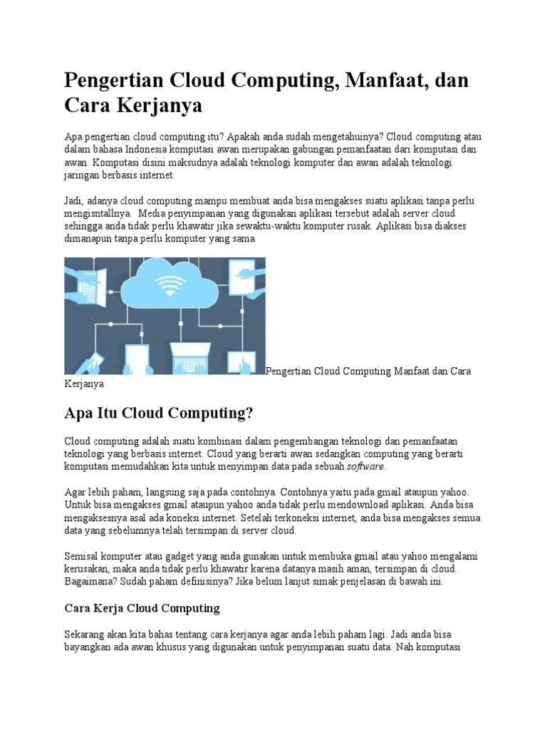 Pengertian Cloud Computing | PDF