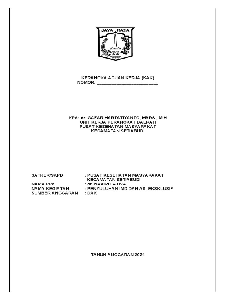 Kak Penyuluhan Imd Asi Eks | PDF | Bisnis