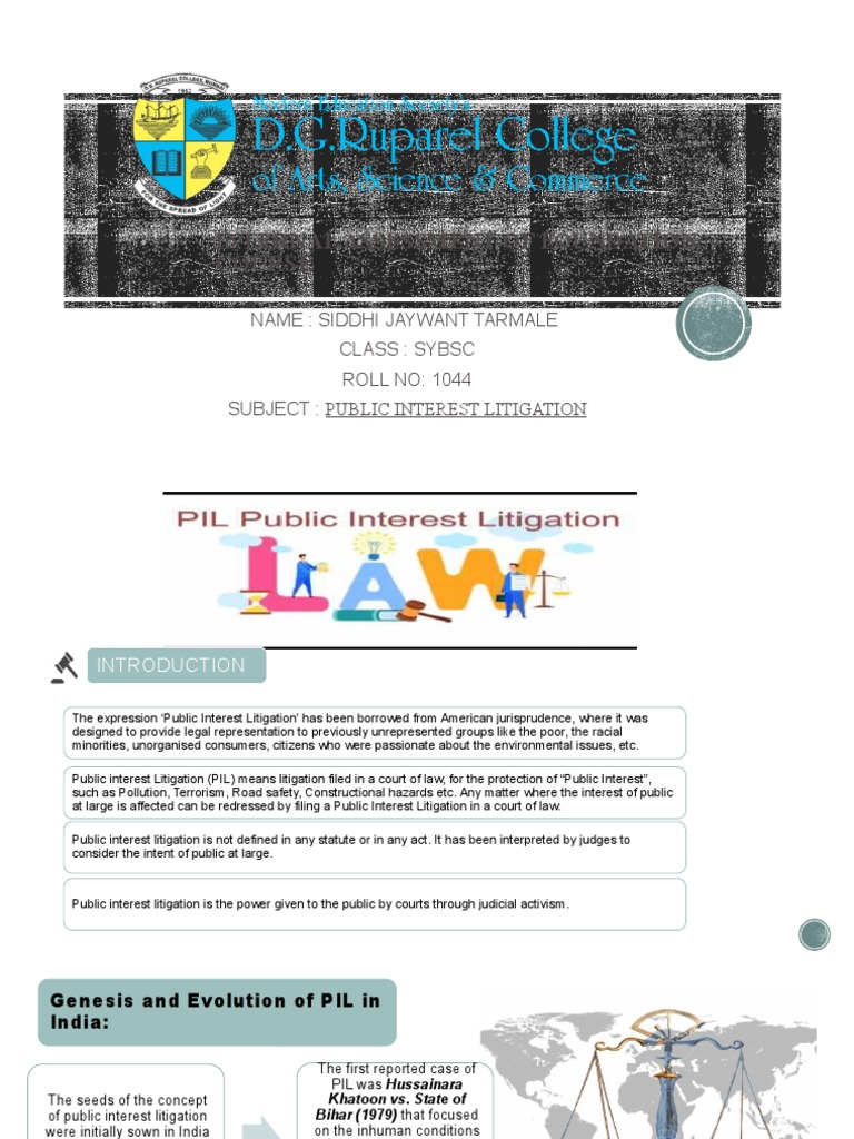 Overview of Public Interest Litigation | PDF | Social Institutions ...