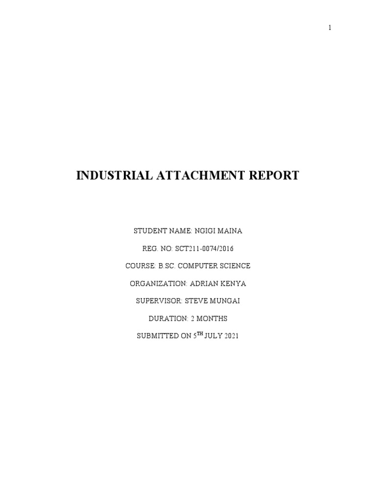 Industrial Attachment Report | PDF | Xamarin | Android (Operating System)