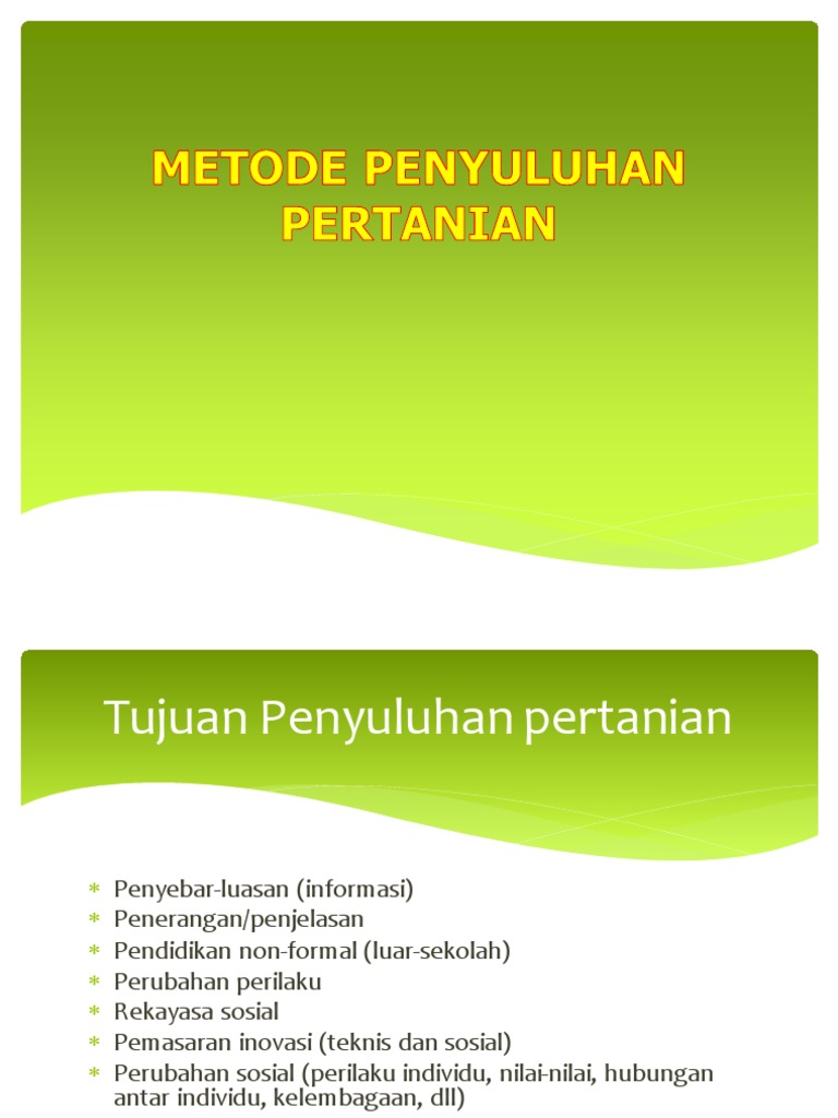 15.metode Penyuluhan Pertanian | PDF