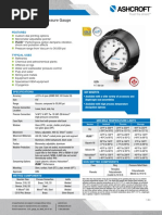 Datasheet t5500 t6500 Pressure Gauges | PDF | Stainless Steel | Pressure Measurement