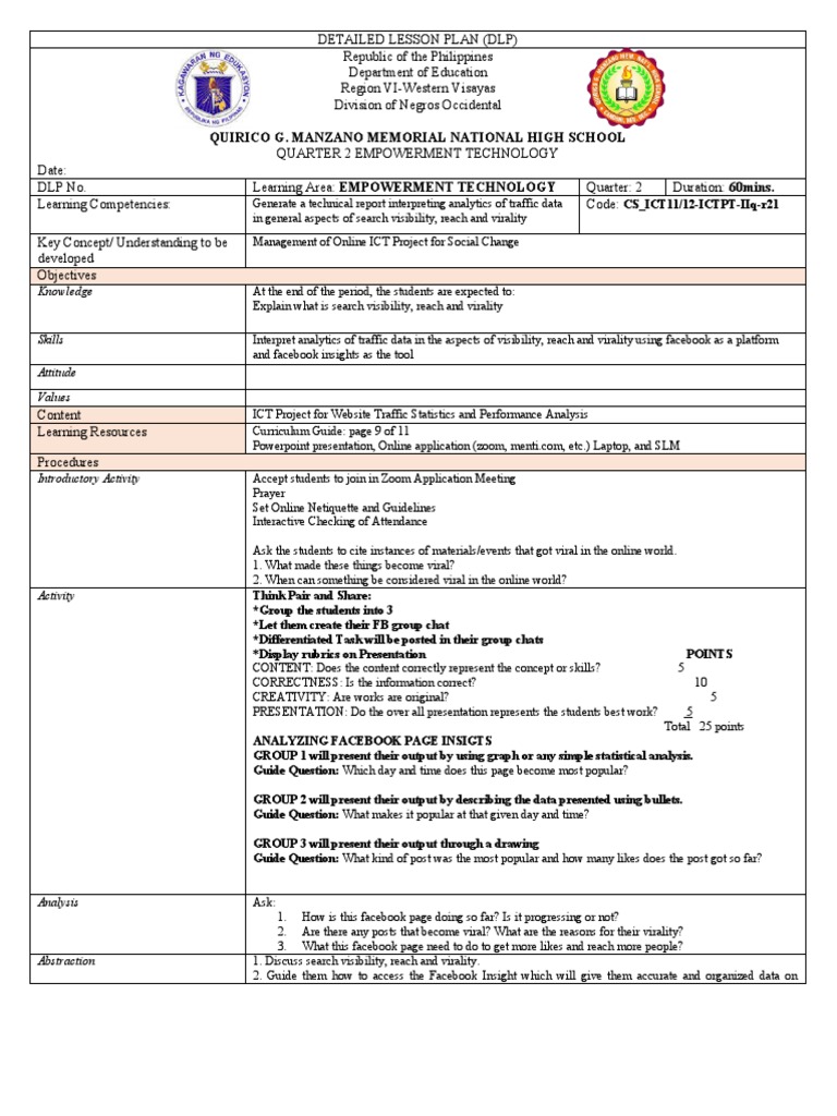Quirico G. Manzano Memorial National High School: Knowledge | PDF ...