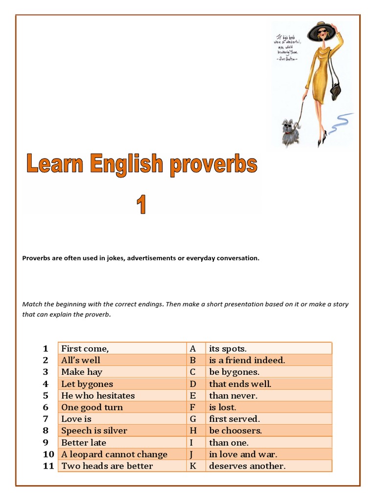 Proverbs Are Often Used in Jokes, Advertisements or Everyday ...