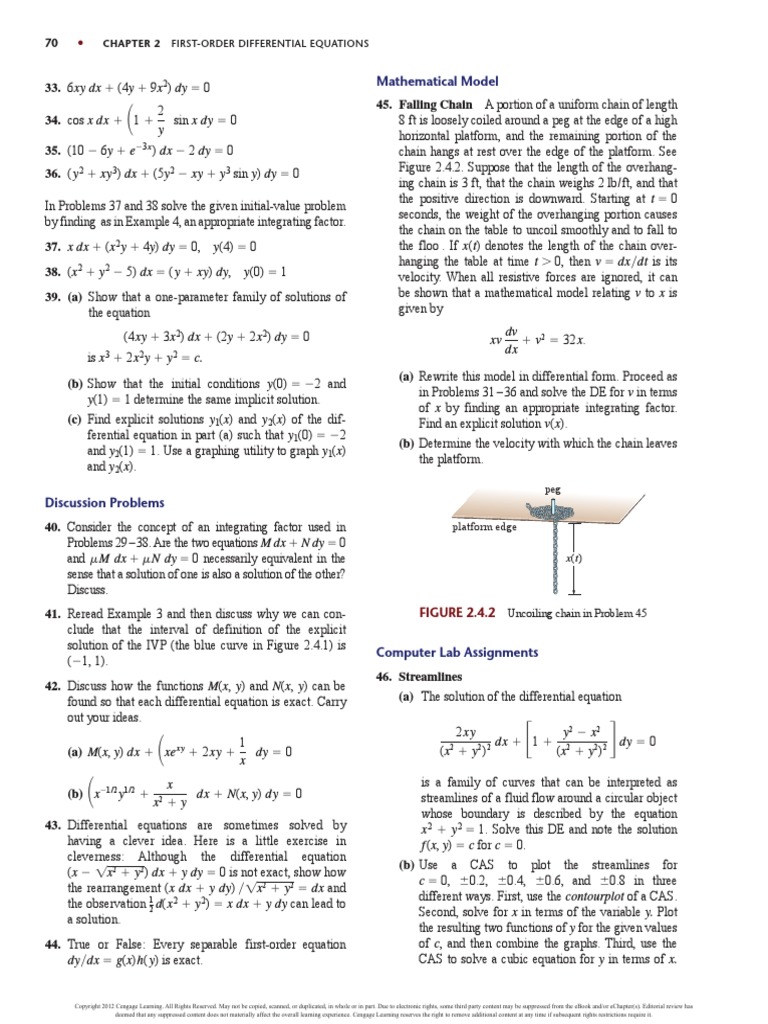 33. 34. 35. 36. 45. Falling Chain: Mathematical฀Model | PDF | Equations ...