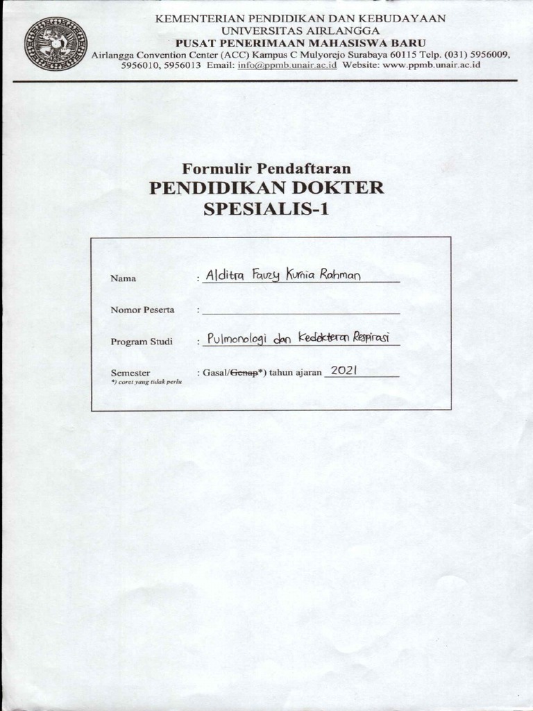 CV Ppds Unair | PDF