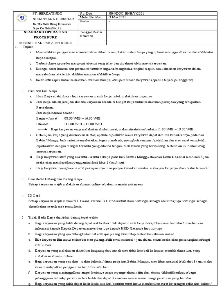 Sop Pakaian | PDF