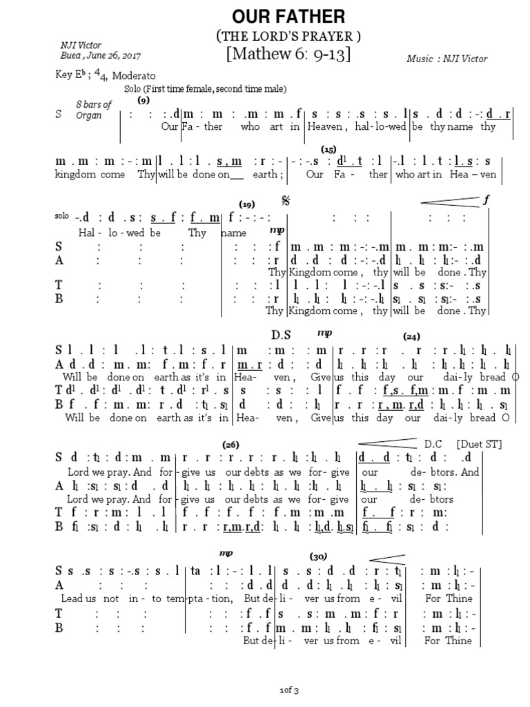 02 - Our Father (The Lord's Prayer) - Nji Victor | PDF | Christian ...