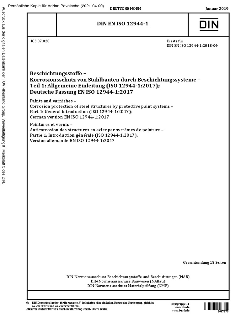 Din en Iso 12944-1 | PDF