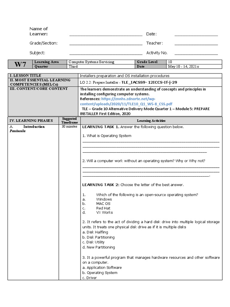 Tle Css10 Week7 | PDF | Windows 10 | Operating System