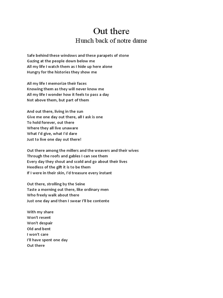 Out There: Hunch Back of Notre Dame | PDF