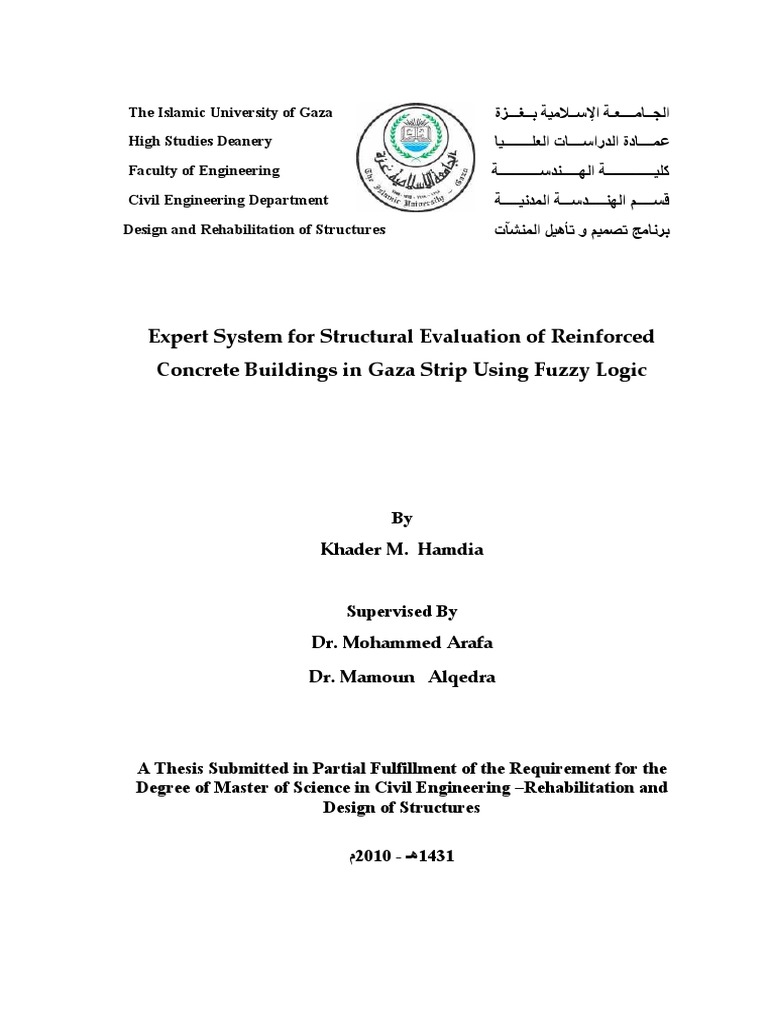 Expert System For Structural Evaluation of Reinforced Concrete Buildings in Gaza Strip Using ...