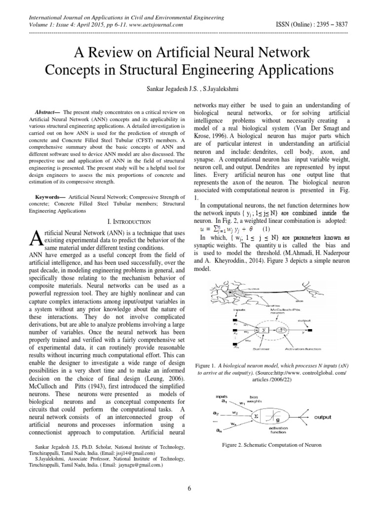 A Review On Artificial Neural Network Concepts in Structural ...