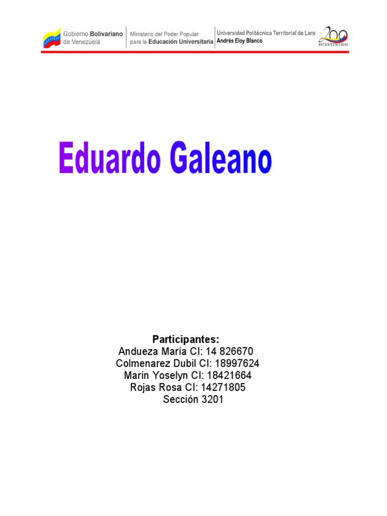 Ensayos de Eduardo Galeano: Realidad y Cultura | PDF | Comunicación