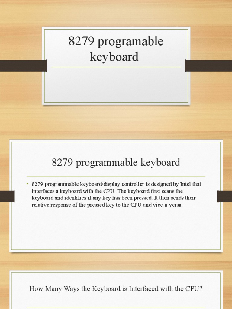 8279 Programmable Keyboard | PDF | Computer Keyboard | Central ...