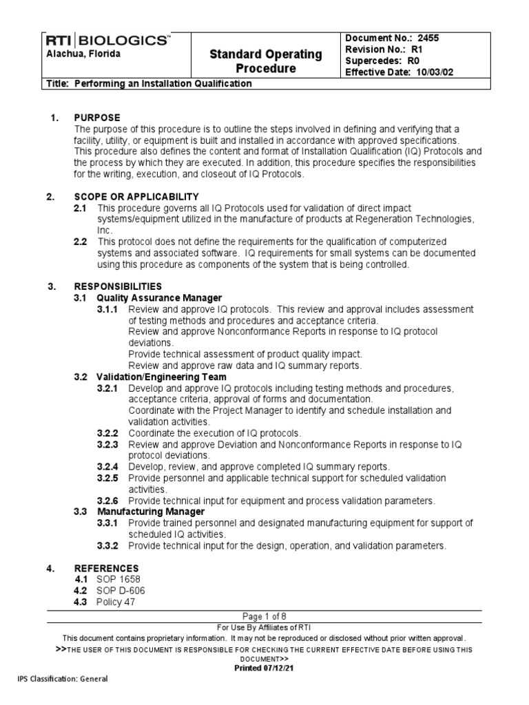 Performing An Installation Qualification | PDF | Verification And ...