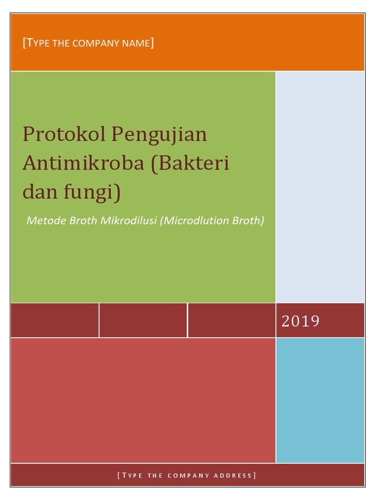 Protokol Metode Mikrodilusi Antimikroba | PDF