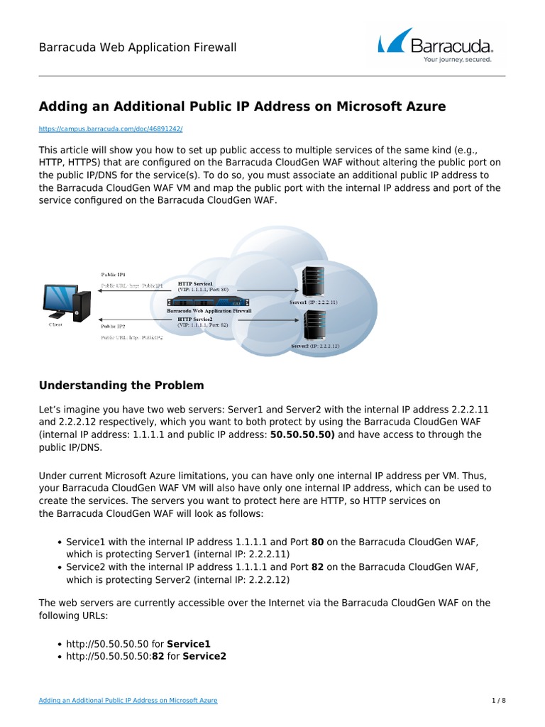 Adding An Additional Public IP Address On Microsoft Azure | PDF | Port ...
