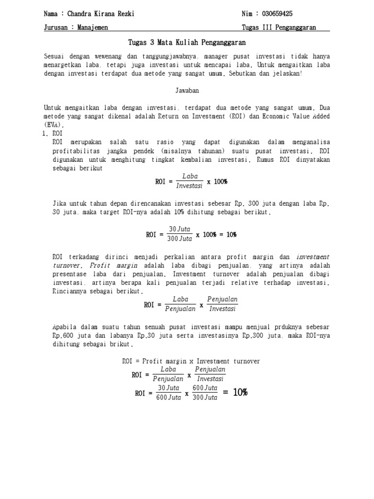 Tugas III Penganggaran | PDF