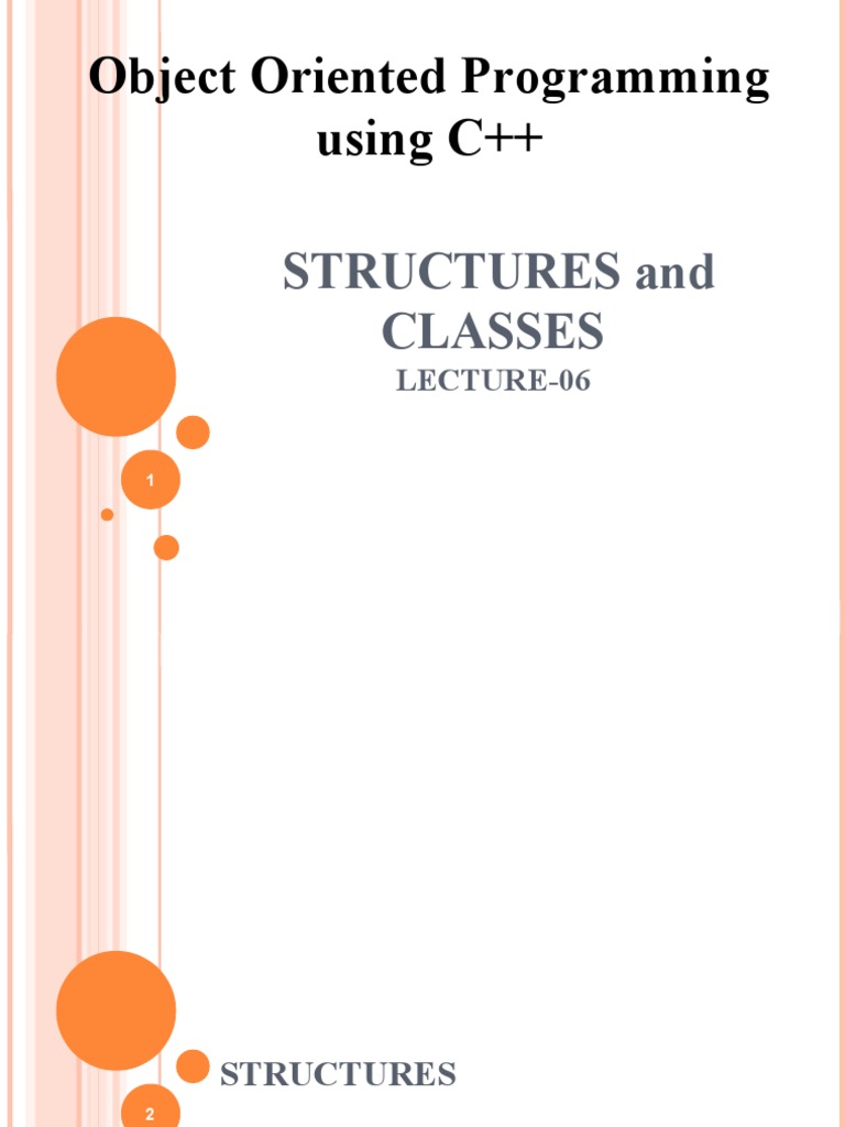 Object Oriented Programming Using C Structures And Classes Pdf