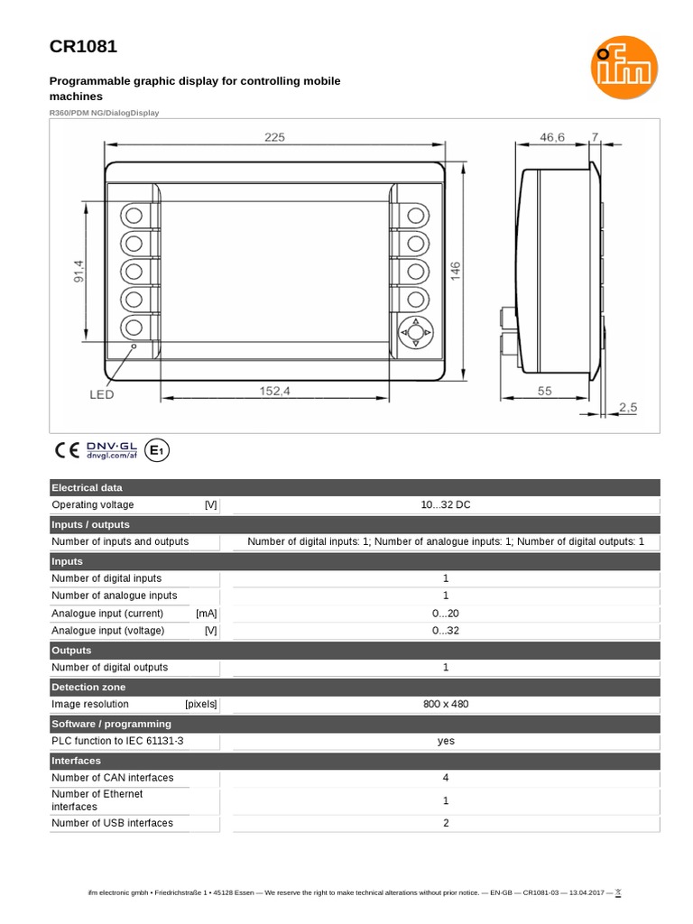 CR1081 Programmable Display Overview | PDF | Programmable Logic ...