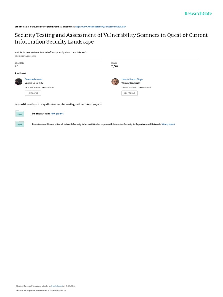 Comparing the Effectiveness of Vulnerability Scanners in Detecting Vulnerabilities in a Custom ...