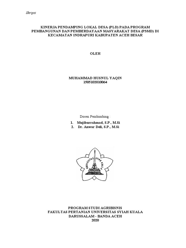 Skripsi PDF Muhammad Husnul Yaqin Lengkap | PDF