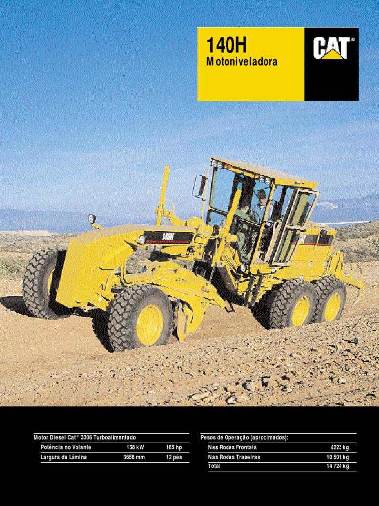 Cat 140H | PDF | Freio | Motores