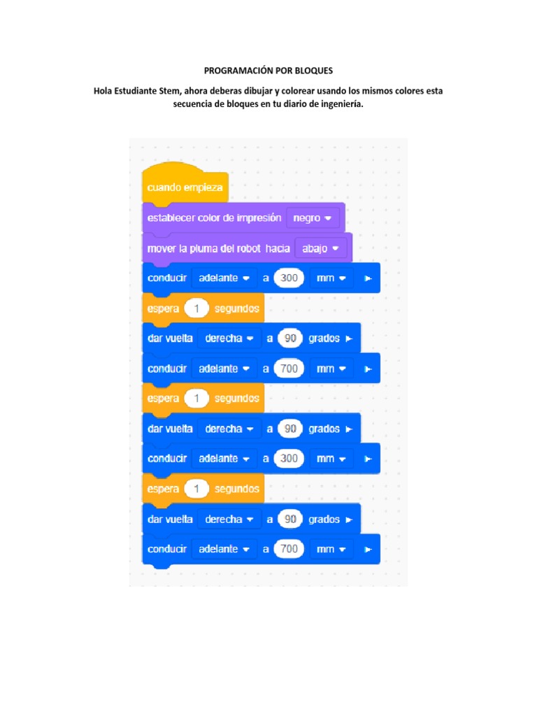 Introducción a la programación por bloques: Dibuja y colorea una ...