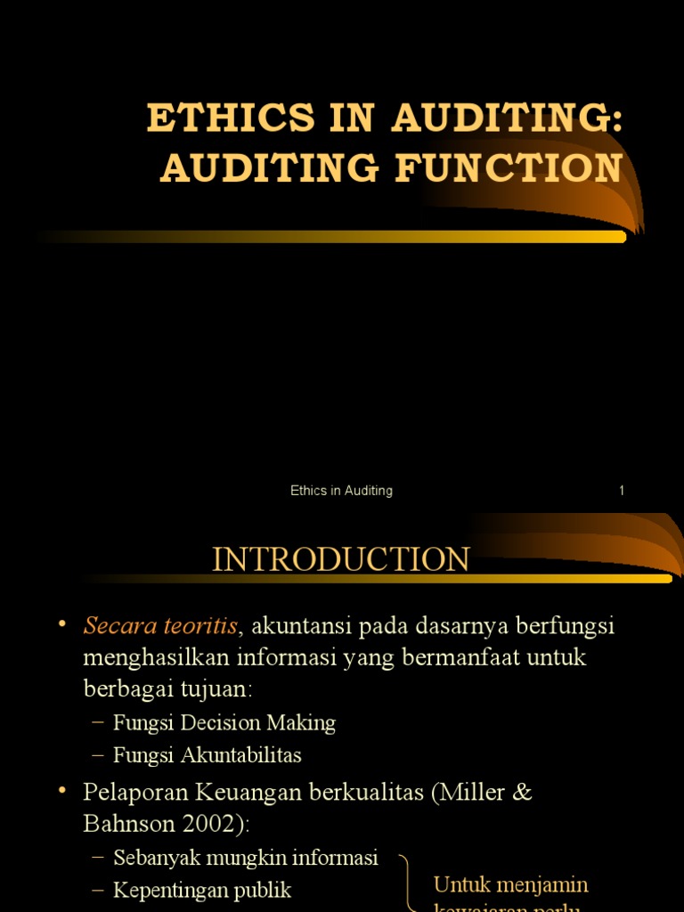 7 Ethics in Auditing | PDF