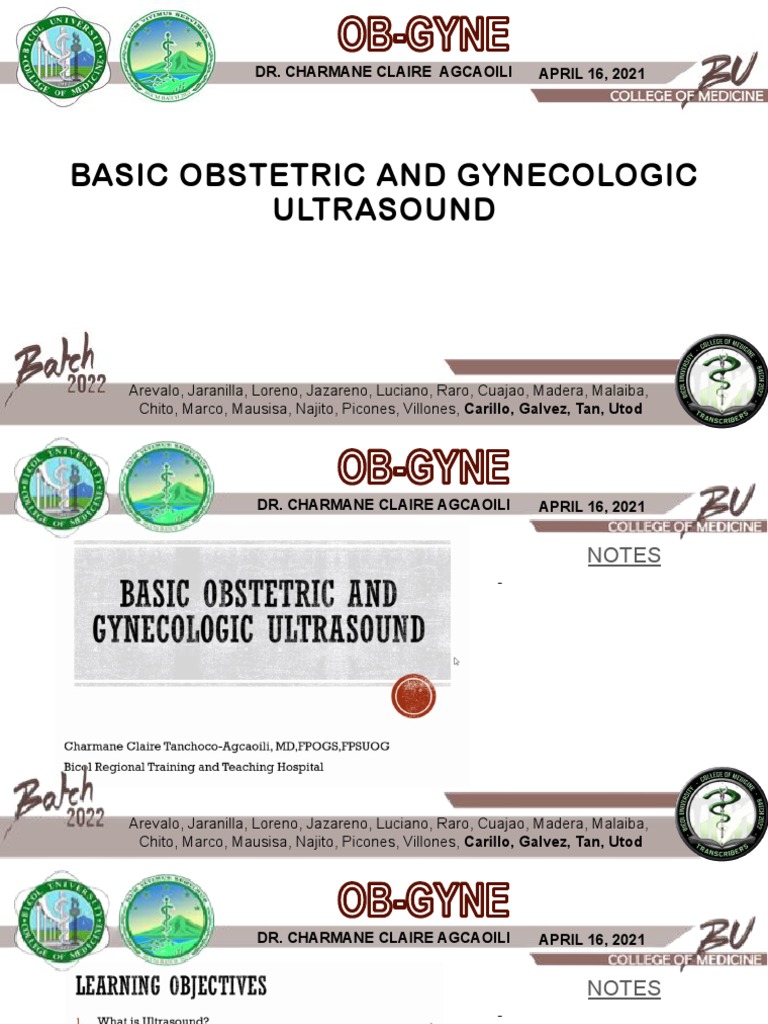 Ob Basic-Ultrasound | PDF | Motherhood | Clinical Medicine