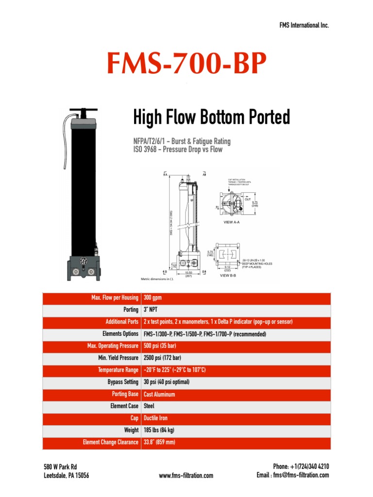 FMS-700-BP: High Flow Bottom Ported | PDF
