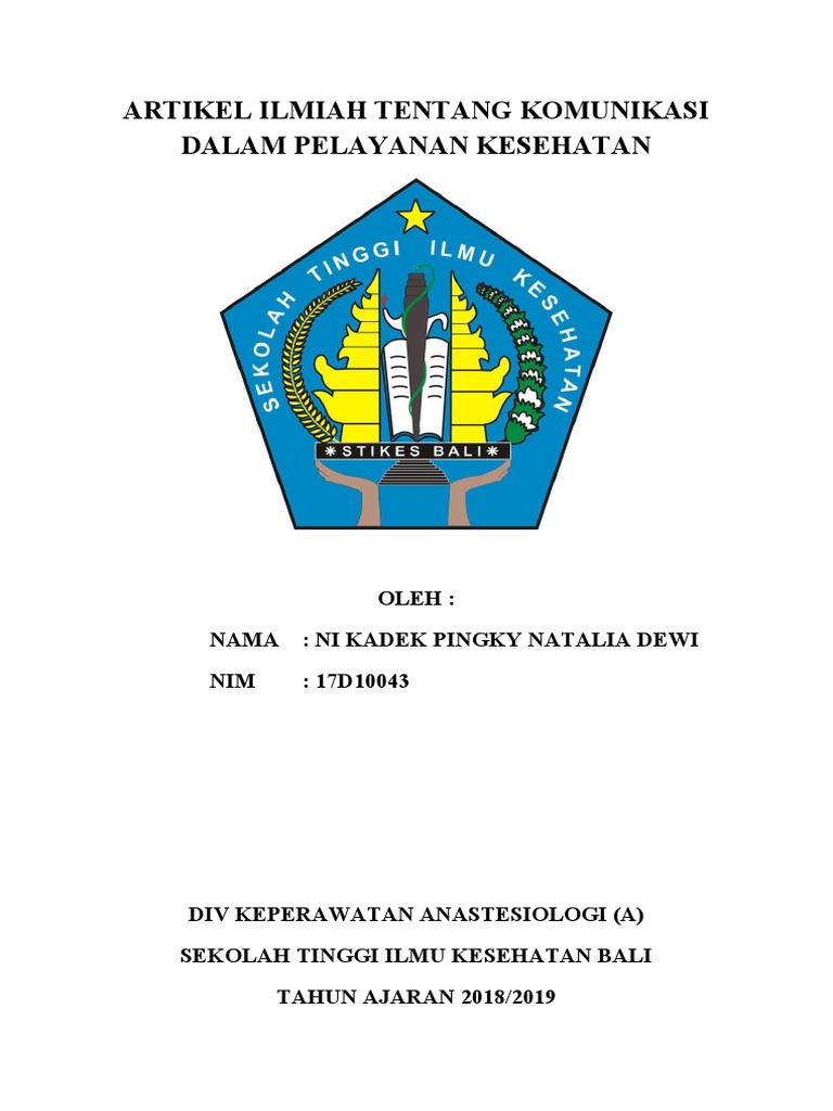 Cover Artikel Ilmiah | PDF