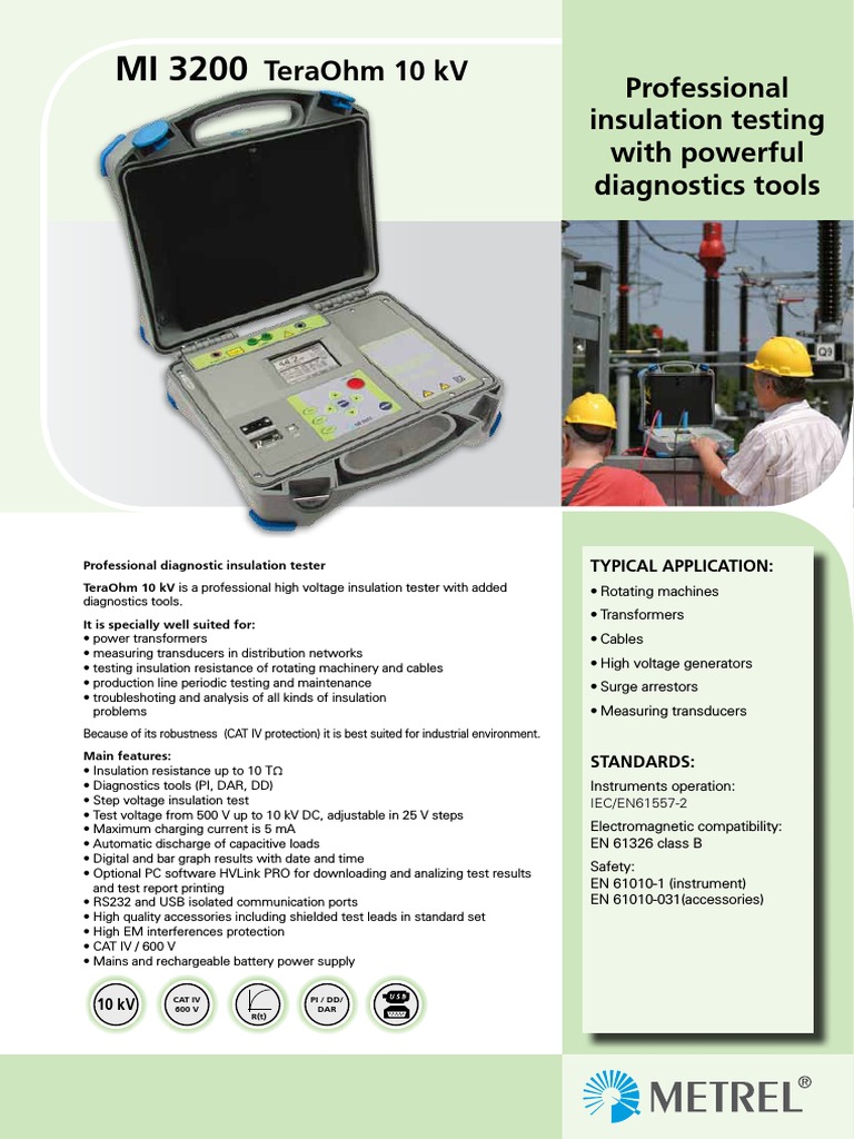 Metrel 3200 | PDF | Power Supply | Insulator (Electricity)