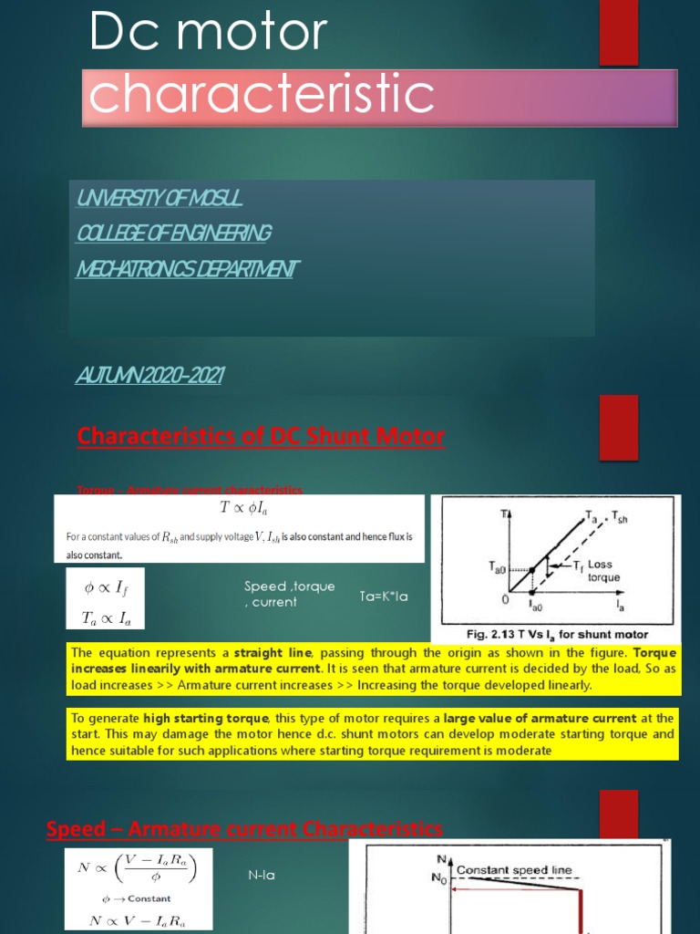 Characteristics and Performance of DC Motors: A Comprehensive Analysis ...