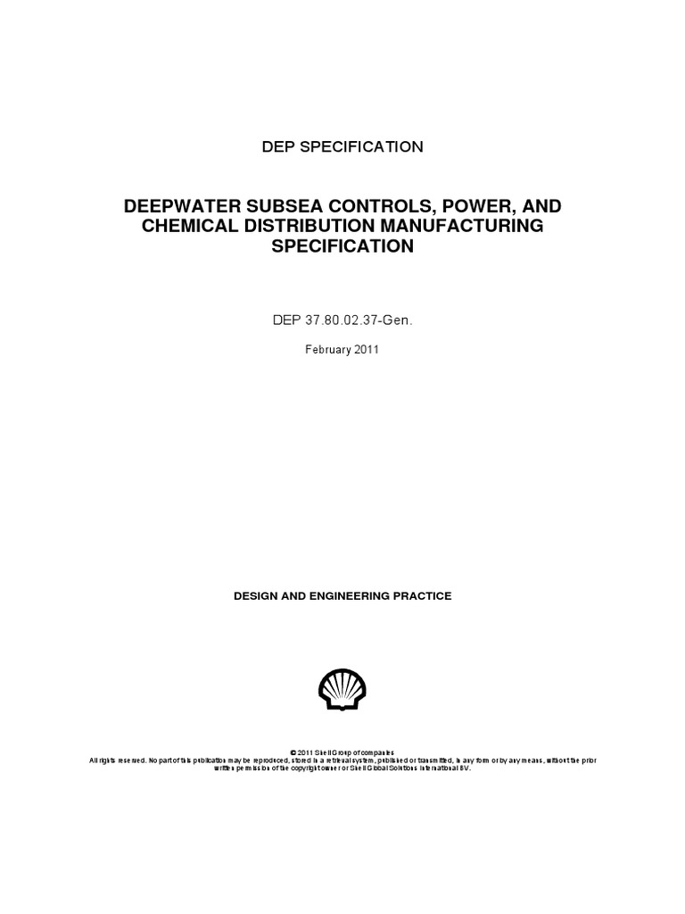 Deepwater Subsea Controls, Power, and Chemical Distribution ...