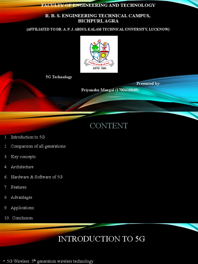 Seminar PPT On 5G Technology | PDF | Voice Over Ip | Computer Network