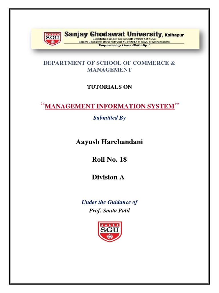 MIS Tutorial Assignments | PDF | Software Development Process | Enterprise Resource Planning