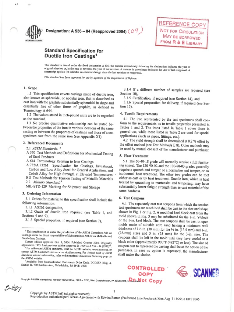 Astm A536 - 84 R2009 | PDF