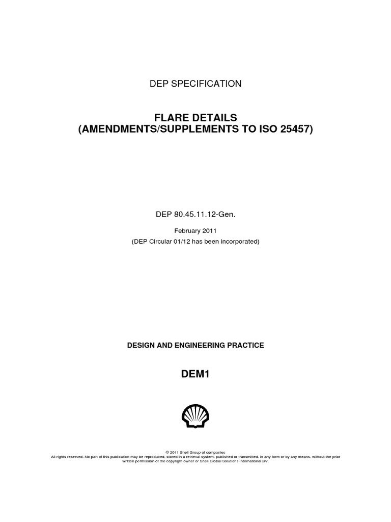 Flare Details (Amendments-Supplements To ISO 25457) | PDF | Pipe (Fluid ...