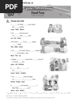 Lets Go 1 Final Test | PDF | Games & Activities