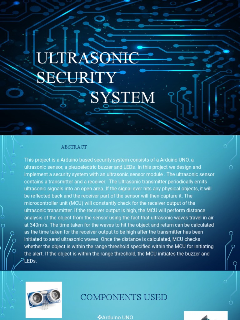 Ultrasonic Security Alarm System Guide | PDF | Security Alarm | Ultrasound