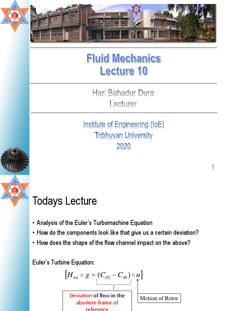 Lecture 10 TURBO | PDF | Turbine | Turbomachinery